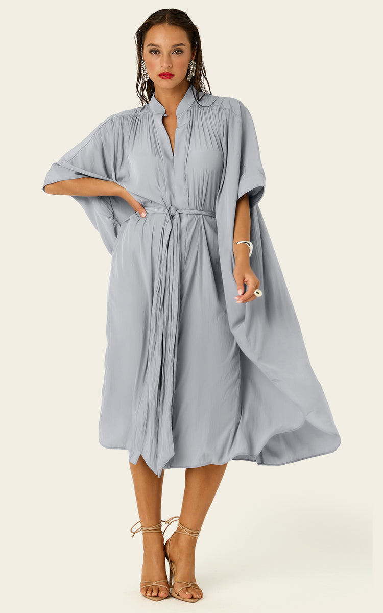 The Multiwear Shirt Dress - Moondust Grey, Midi – Ever by X